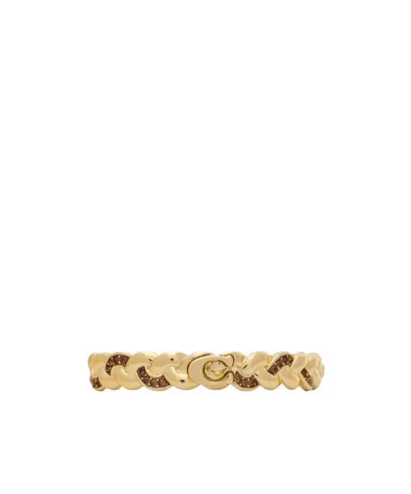 COACH Crystal Embellished Bangle Bracelet - Yellow