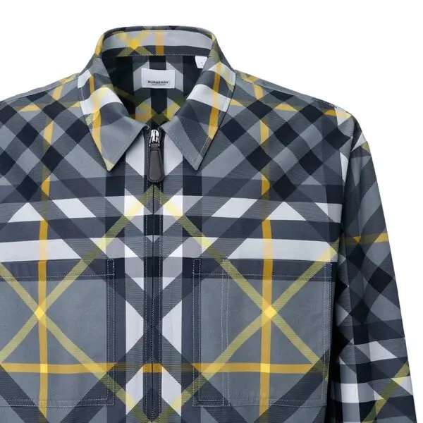 Burberry Geometric-pattern Printed Zipped Shirt