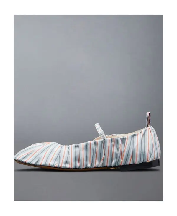 Thom Browne Striped Cotton Ballerina Flats