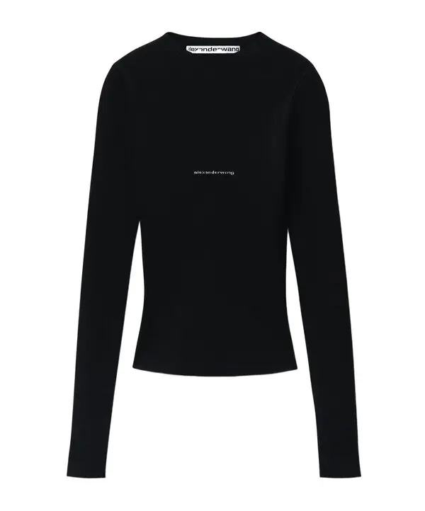 Alexander Wang Logo Ribbed Long-sleeve T-shirt