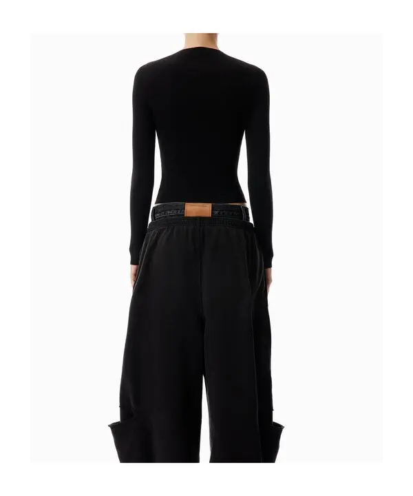 Alexander Wang Logo Ribbed Long-sleeve T-shirt