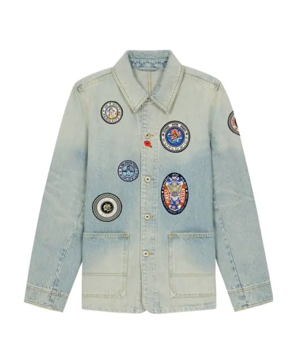Kenzo Travel Denim Jacket With Patches