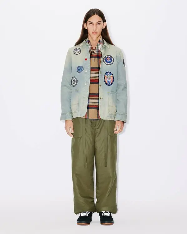 Kenzo Travel Denim Jacket With Patches
