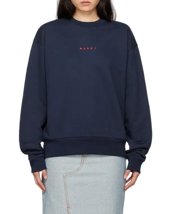 Marni Logo Printed Crewneck Sweatshirt