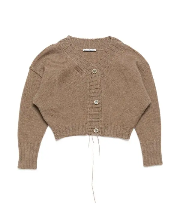Acne Studios V-neck Buttoned Cardigan With Embroidered Logo
