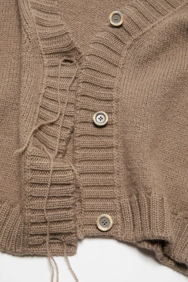 Acne Studios V-neck Buttoned Cardigan With Embroidered Logo