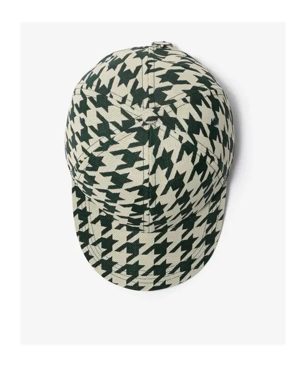 Burberry Houndstooth Pattern Cotton Cap
