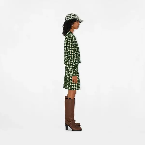 Burberry Houndstooth Pattern Cotton Cap