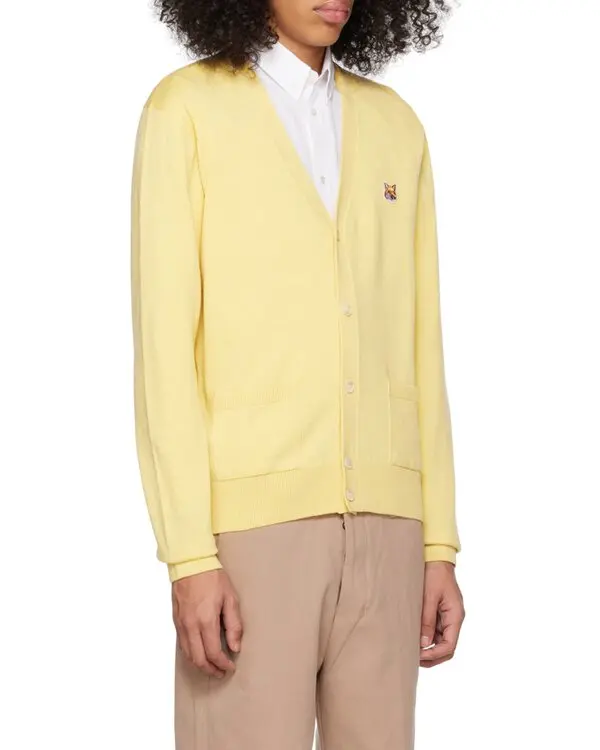 Maison Kitsuné Fox Head Patch Knitted Cardigan