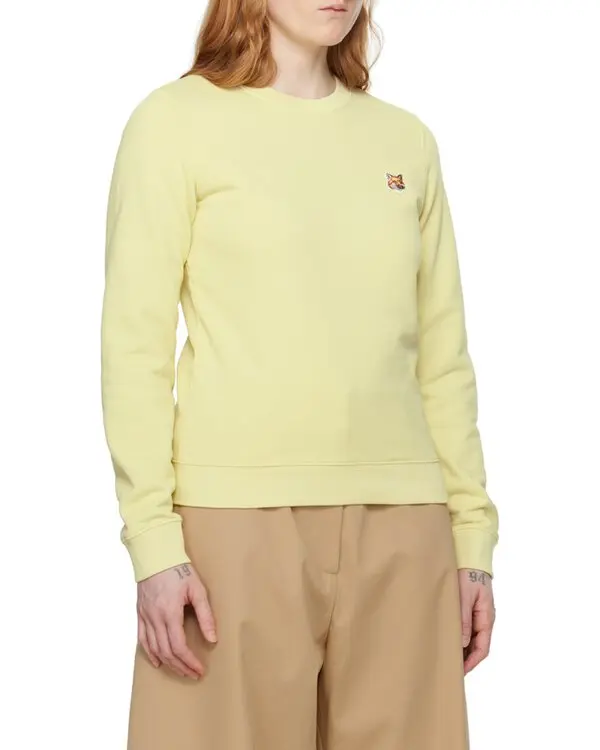 Maison Kitsuné Fox Head Patch Crewneck Sweatshirt