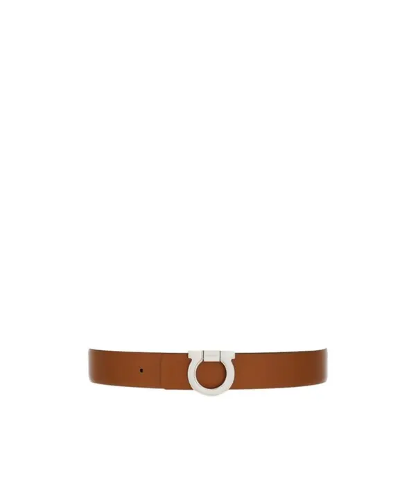 FERRAGAMO Double-sided Gancini Belt - Brown