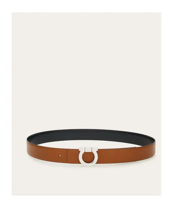 FERRAGAMO Double-sided Gancini Belt - Brown