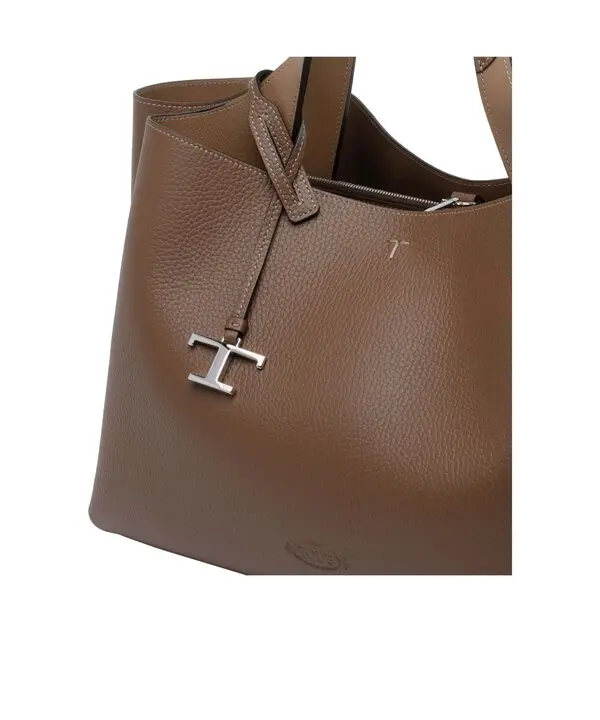 TOD'S Timeless Logo Embossed Medium Tote Bag
