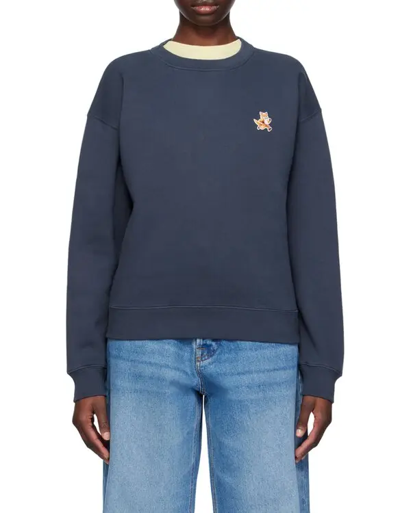 Maison Kitsuné Fox-motif Cotton Sweatshirt