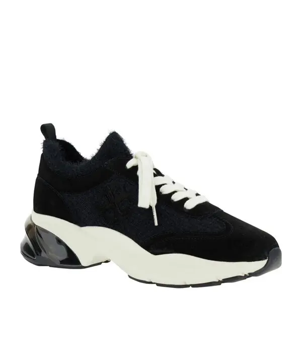 Tory Burch Logo Patch Knit Lace-up Sneakers