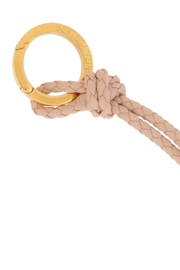 Bottega Veneta Braided Leather Keyring With Golden Lobster Clasp