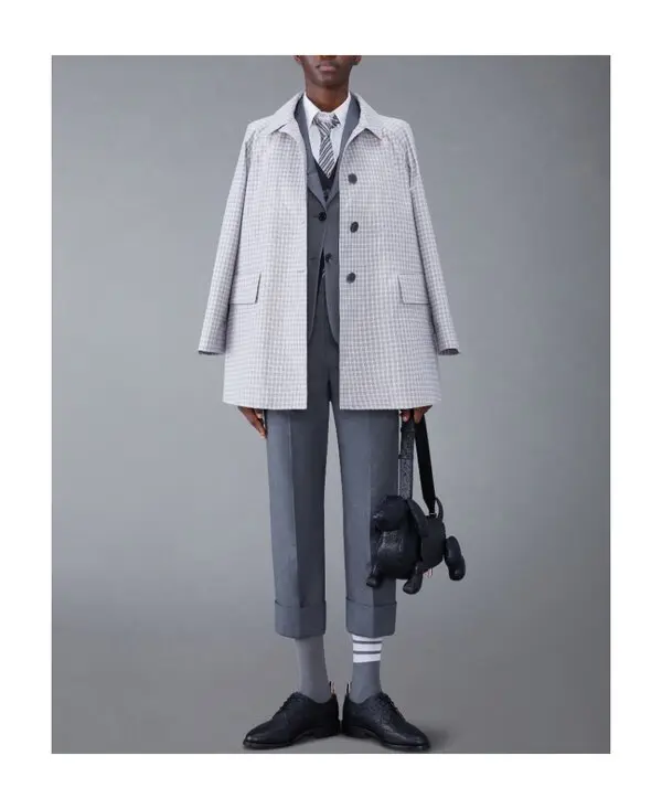 Thom Browne Check-pattern Buttoned Coat