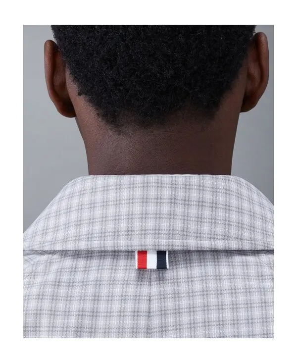 Thom Browne Check-pattern Buttoned Coat
