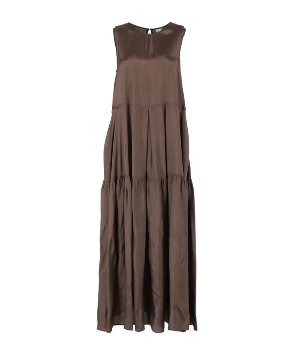 Aspesi Sleeveless Gathered Maxi Dress