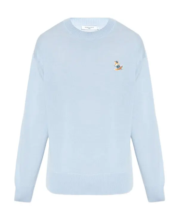 Maison Kitsuné Ribbed-edges Wool Sweatshirt