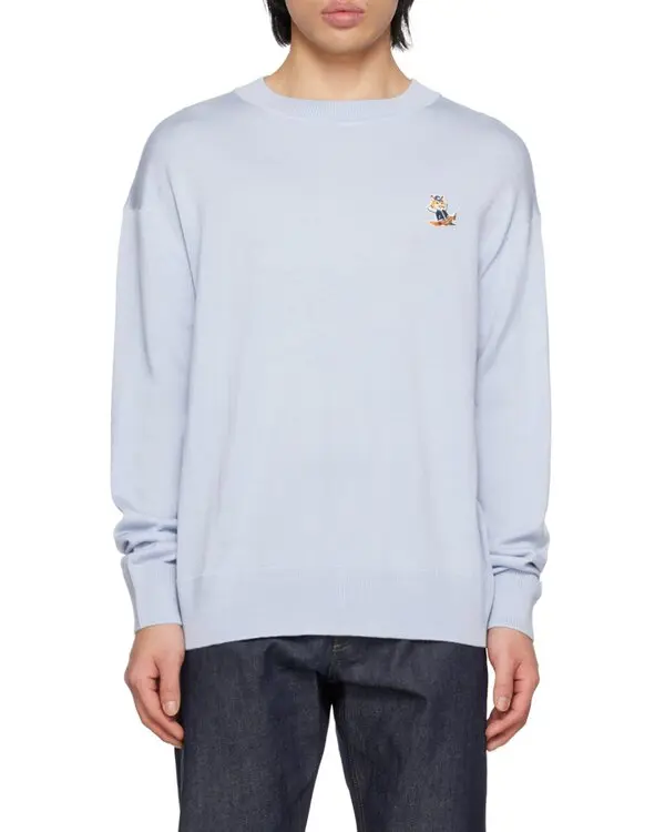 Maison Kitsuné Ribbed-edges Wool Sweatshirt