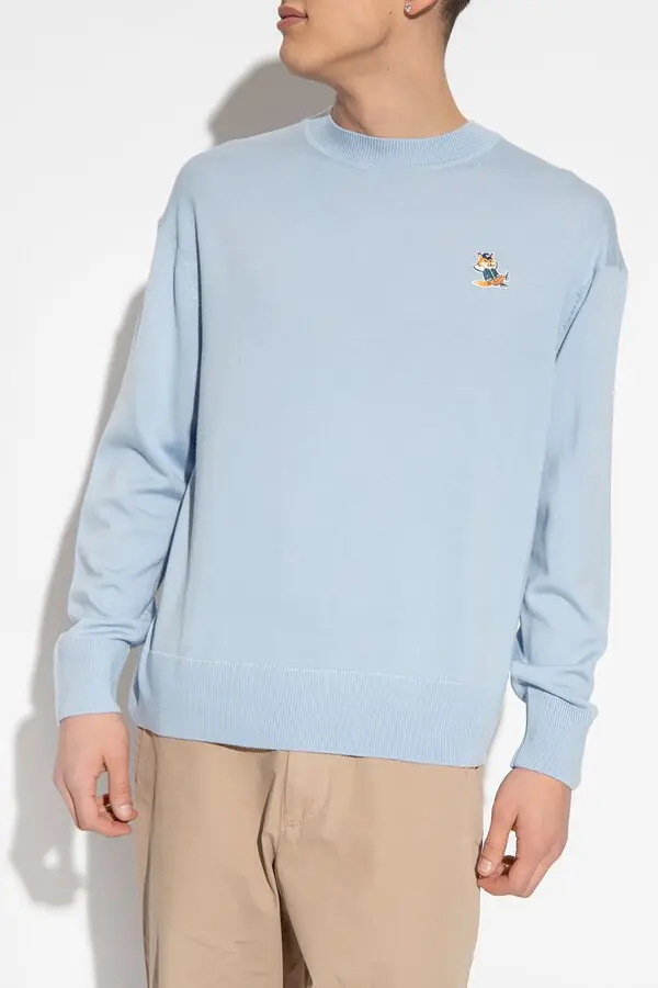 Maison Kitsuné Ribbed-edges Wool Sweatshirt