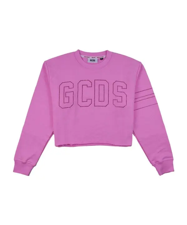 Gcds Embellished Logo Cropped Sweater