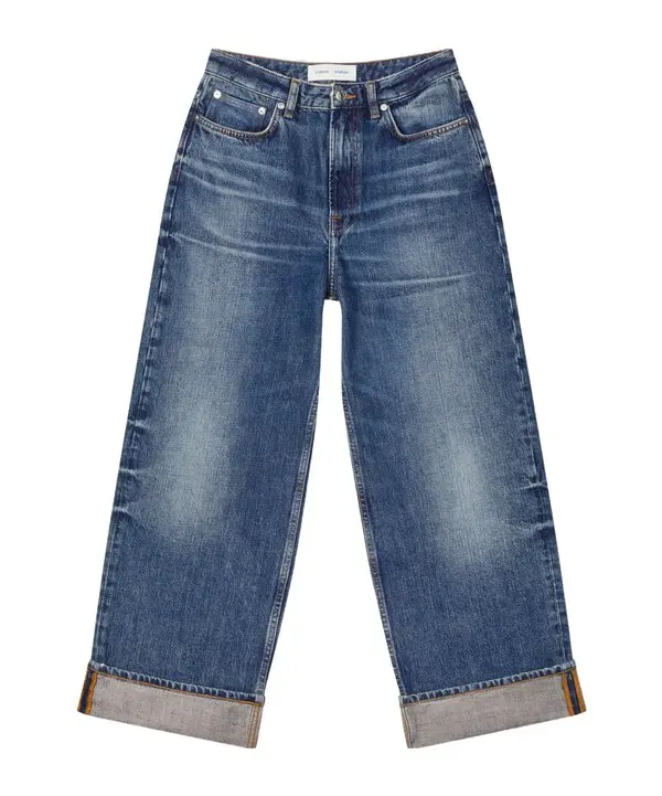 SAMSOE SAMSOE Wide Leg Faded Turn-up Jeans