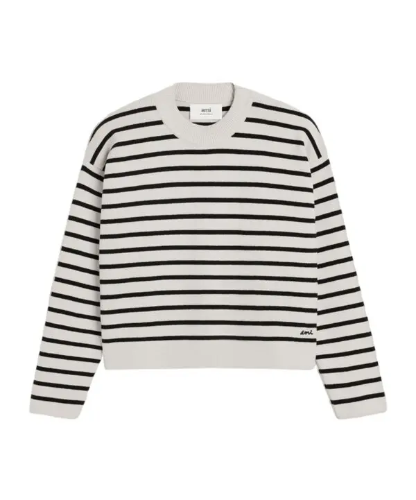 AMI Paris Striped Long-sleeve Jumper - No