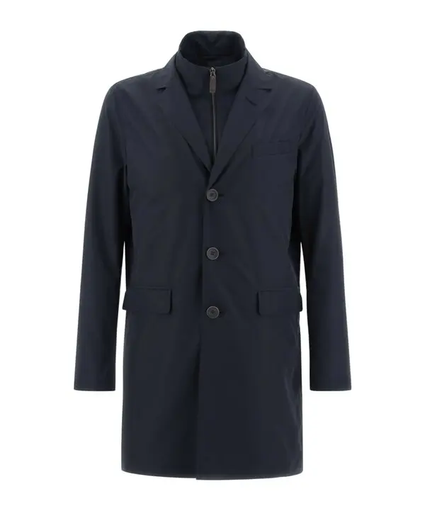 Herno Single Breasted Layered Shell Coat