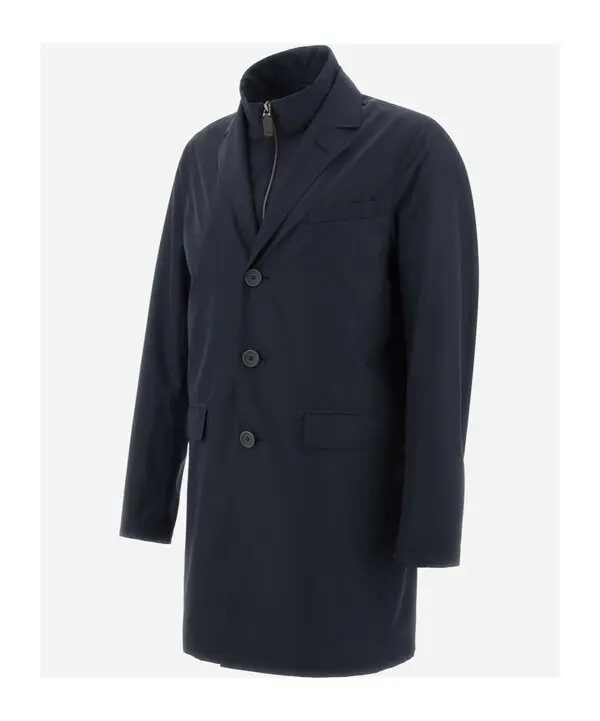 Herno Single Breasted Layered Shell Coat
