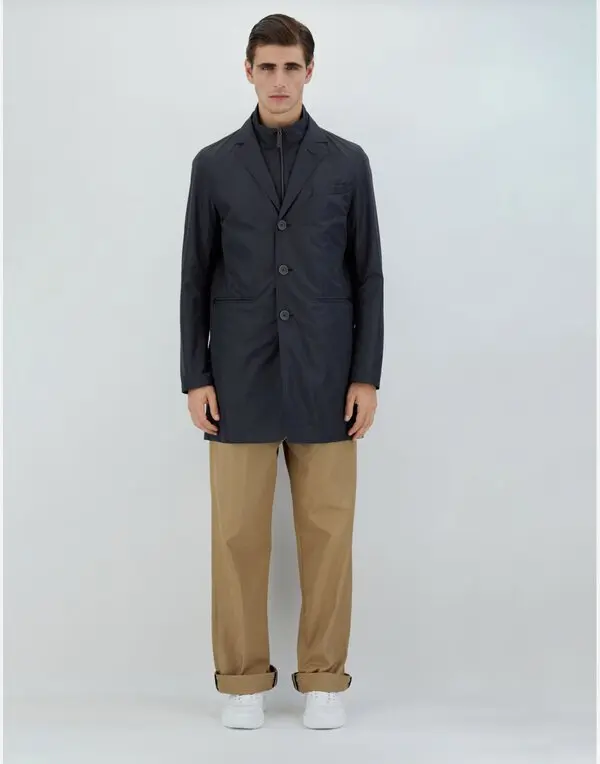 Herno Single Breasted Layered Shell Coat