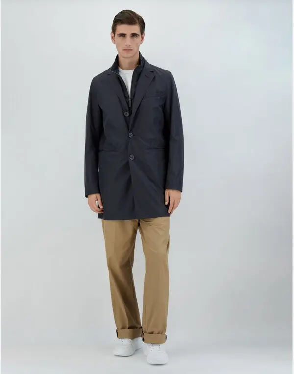 Herno Single Breasted Layered Shell Coat