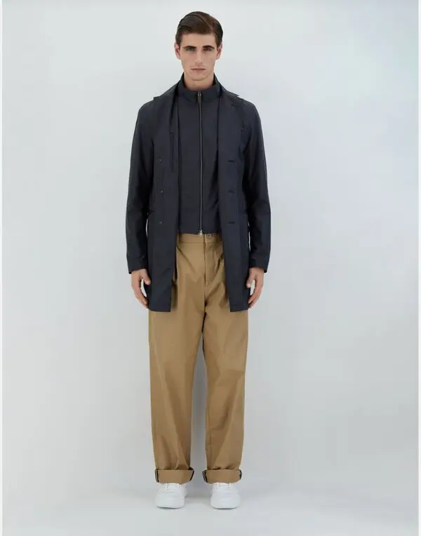 Herno Single Breasted Layered Shell Coat