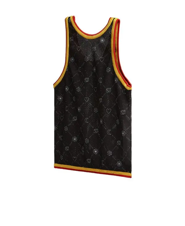 Marni Logo Printed Mesh Tank Top