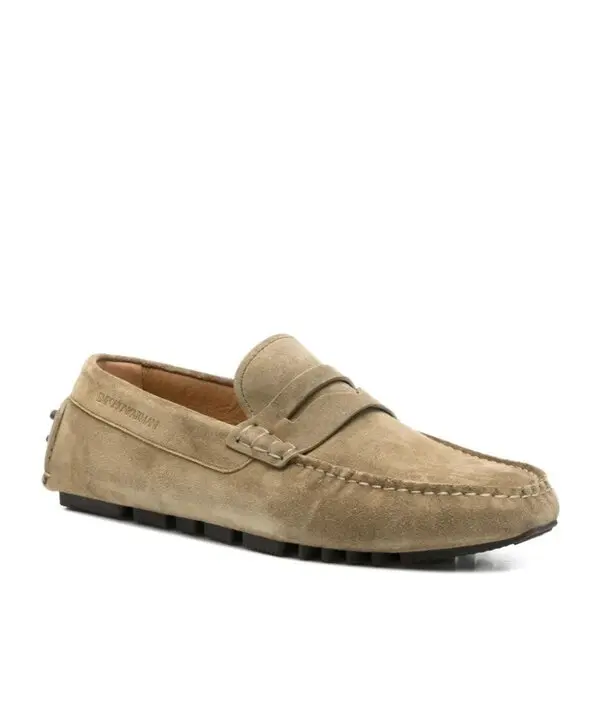 Emporio Armani Suede Penny Loafers