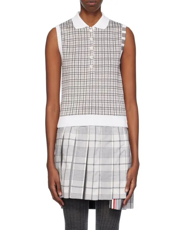 Thom Browne Four-bar Knitted Vest