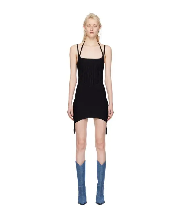 DION LEE Ribbed Corset Minidress
