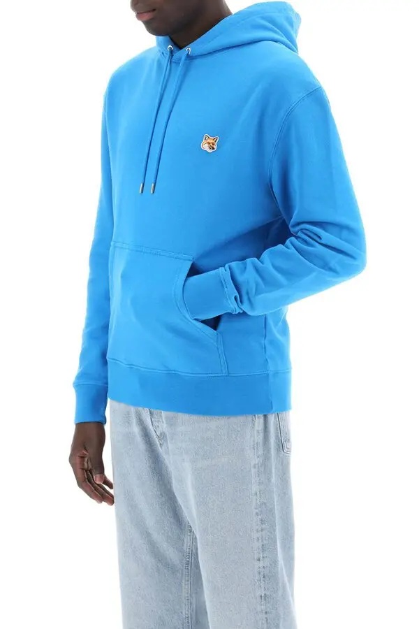 Maison Kitsuné Fox Head Patch Drawstring Hoodie