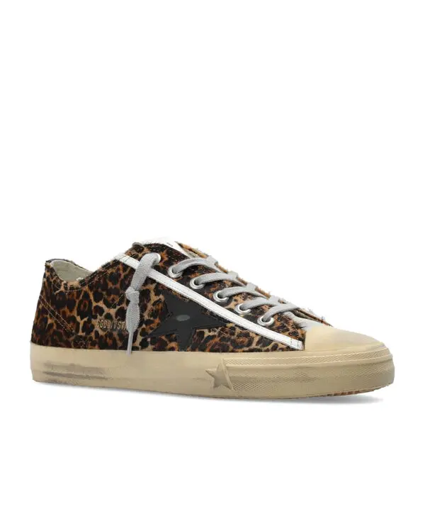 GOLDEN GOOSE V-star 2 Leopard Print Sneakers