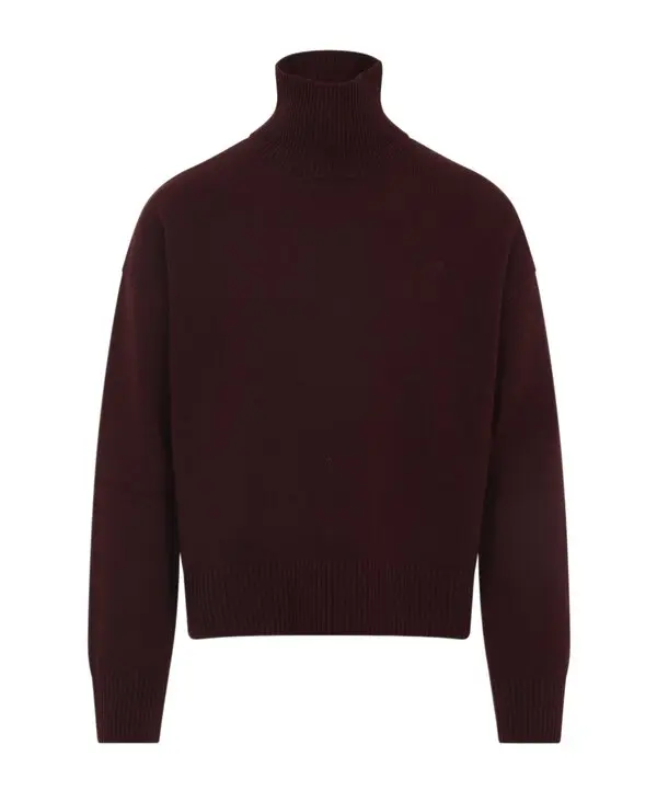 AMI Paris Knitted Jumper With High Neck