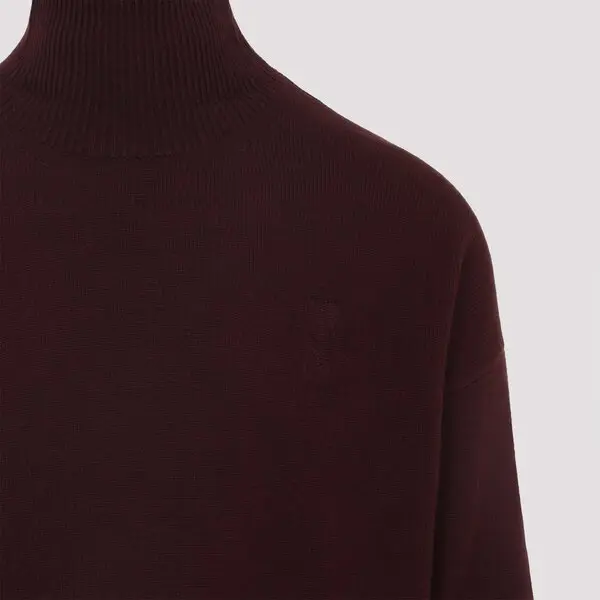 AMI Paris Knitted Jumper With High Neck