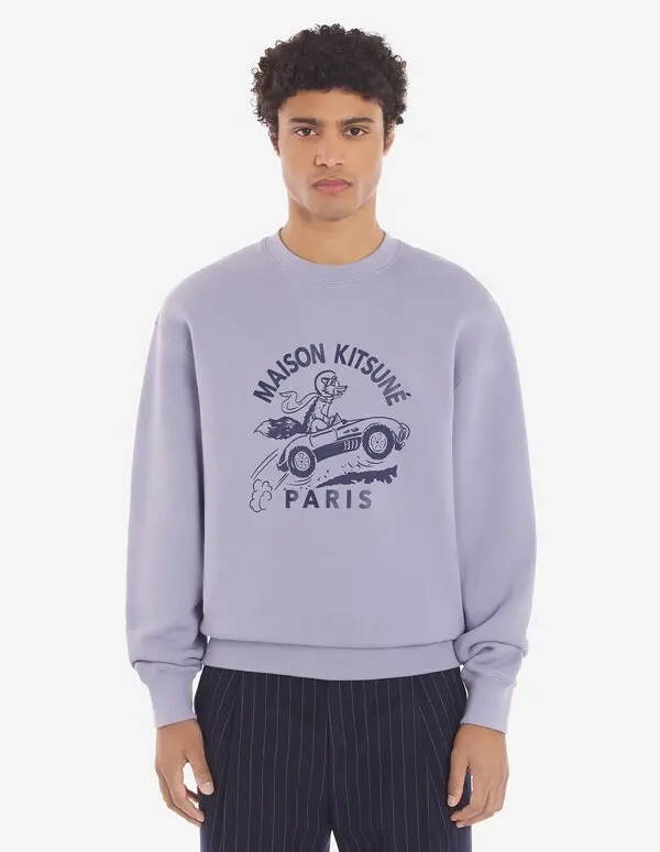 Maison Kitsuné Racing Fox Print Crewneck Sweatshirt