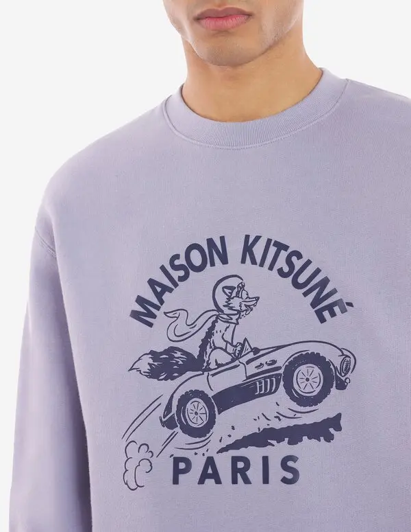 Maison Kitsuné Racing Fox Print Crewneck Sweatshirt