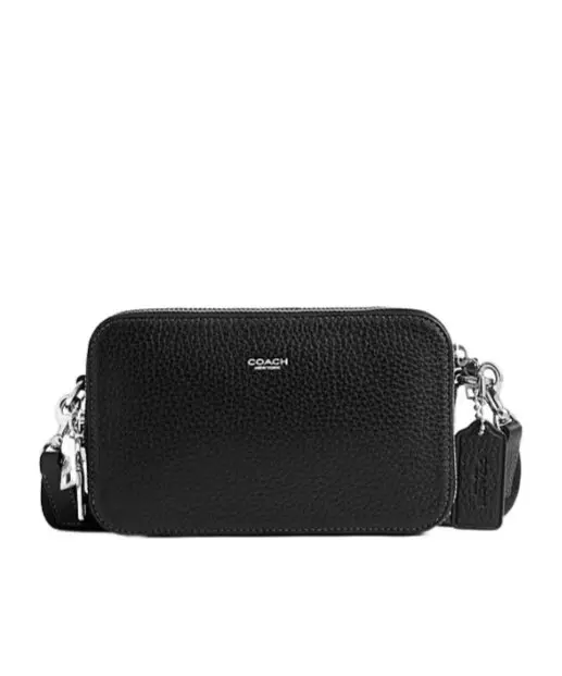 COACH Clinton Zip Leather Tote Bag - Black