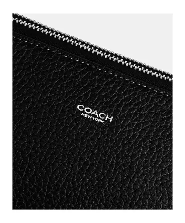 COACH Clinton Zip Leather Tote Bag - Black