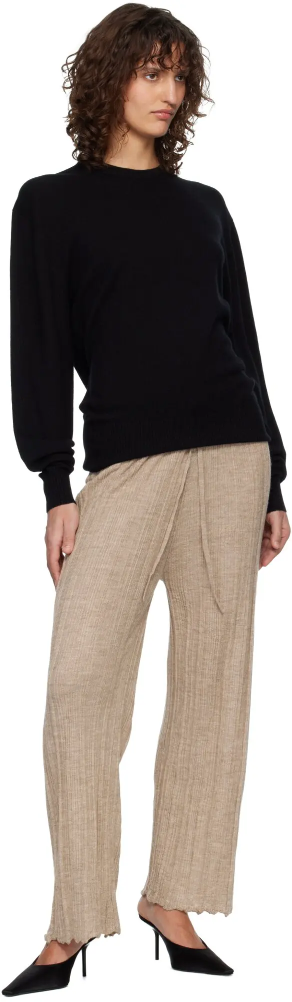 TOTEME Round Neck Knitted Jumper With Ribbed Cuffs And Hem