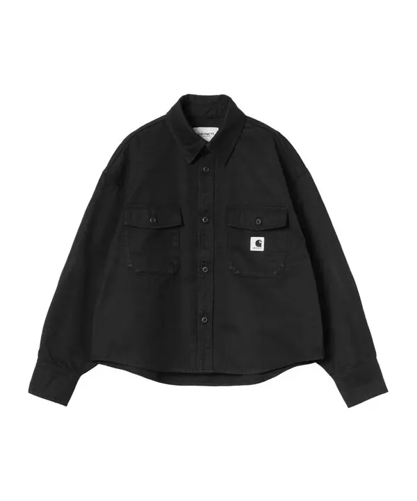 Carhartt Work In Progress Buttoned Patch-pocket Shirt - Black