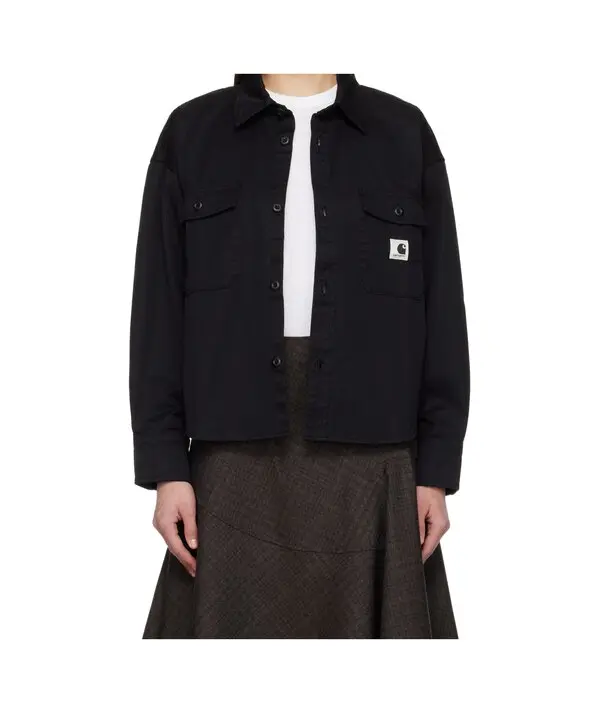 Carhartt Work In Progress Buttoned Patch-pocket Shirt - Black