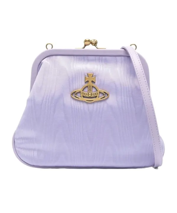 VIVIENNE WESTWOOD Logo Clasp Clutch Bag - Purple